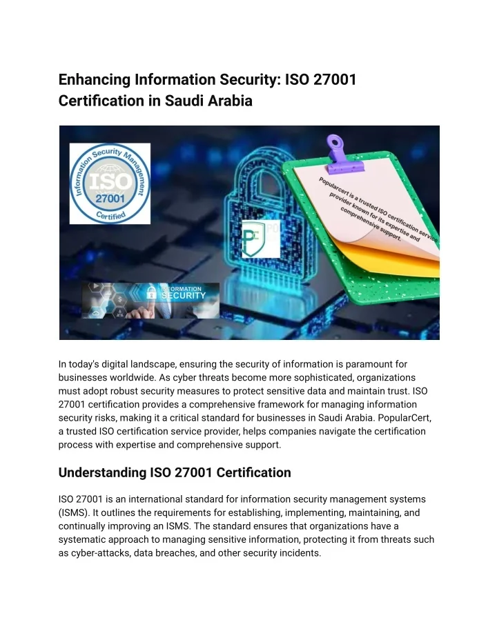 PPT - Enhancing Information Security_ ISO 27001 Certification in Saudi ...