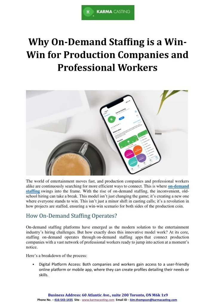 PPT - Why On Demand Staffing is a Win Win for Production Companies and ...