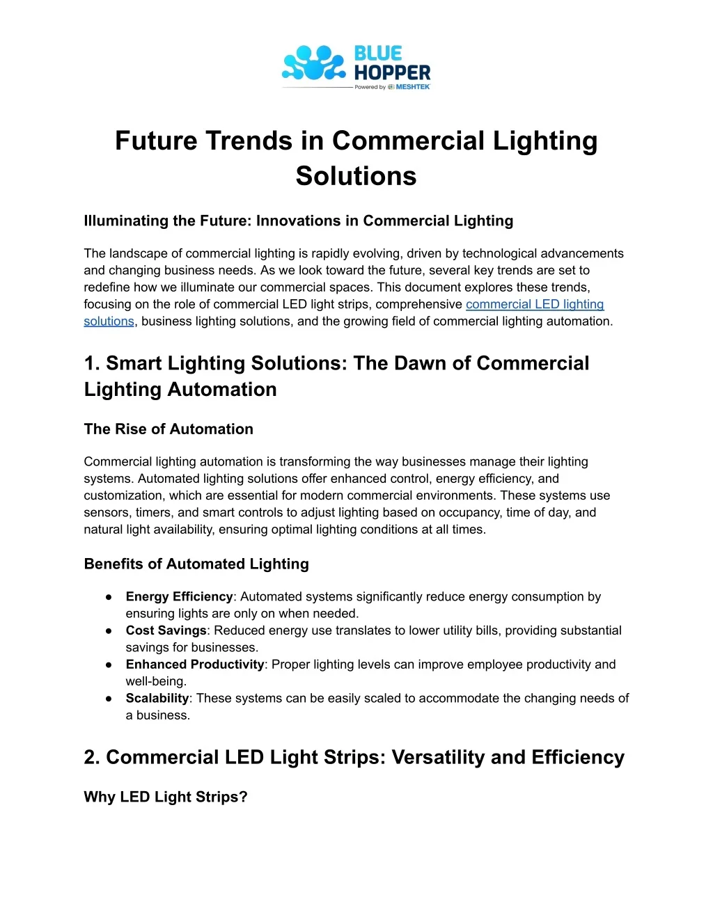 PPT - Future Trends in Commercial Lighting Solutions PowerPoint ...