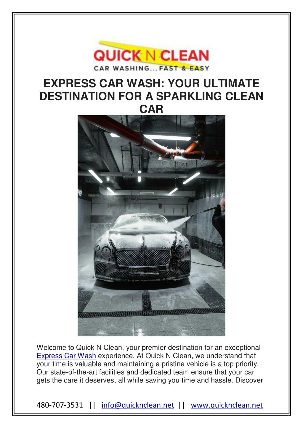 PPT - EXPRESS CAR WASH YOUR ULTIMATE DESTINATION FOR A SPARKLING CLEAN ...