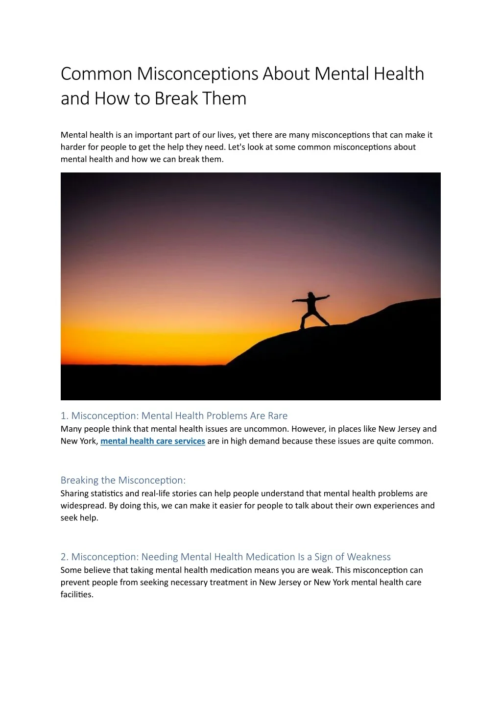 PPT - Common Misconceptions About Mental Health and How to Break Them ...
