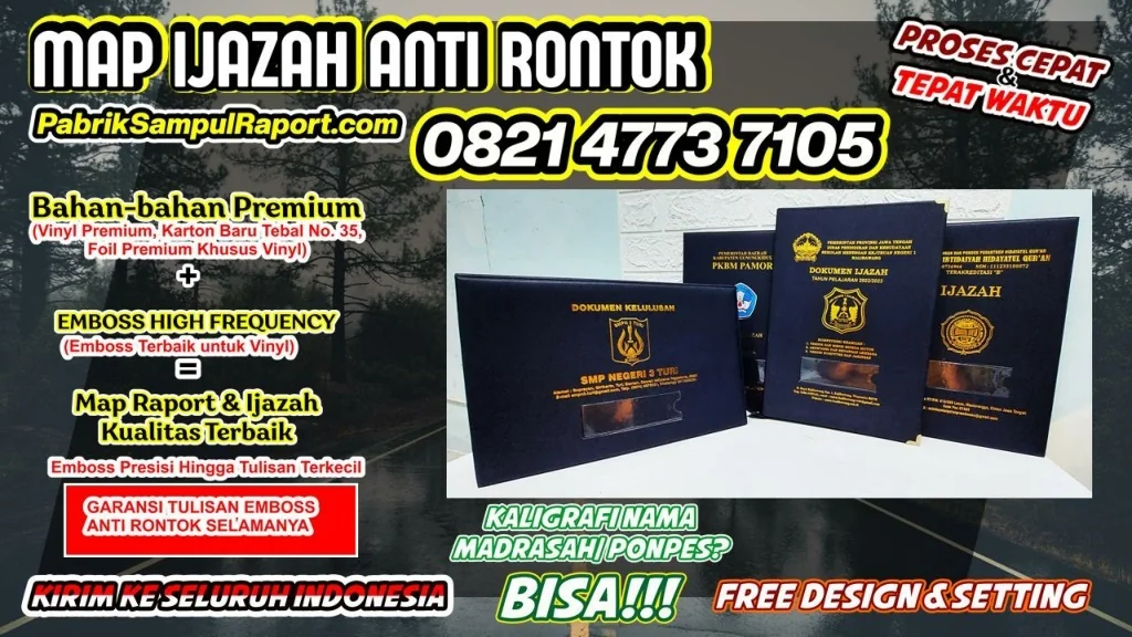 PPT - 0821-4773-7105 Sampul Raport Pondok Pesantren Map Ijazah di ...