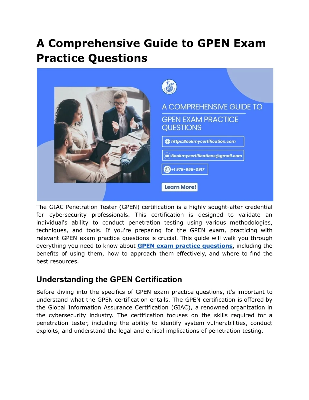 PPT - A Comprehensive Guide to GPEN Exam Practice Questions PowerPoint ...
