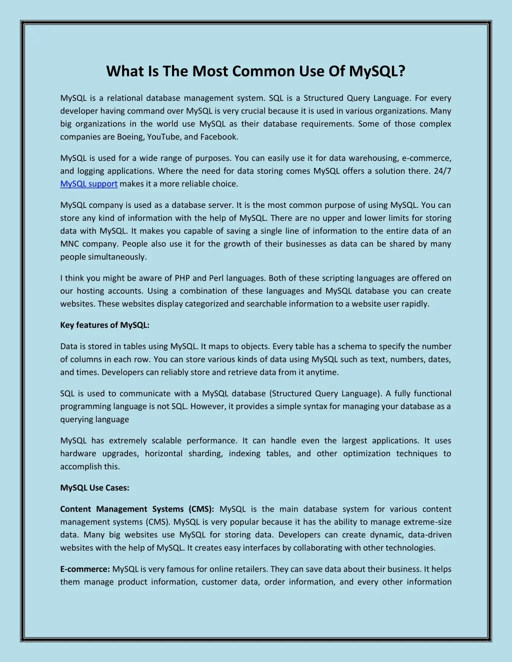 PPT - What Is The Most Common Use Of MySQL PowerPoint Presentation ...