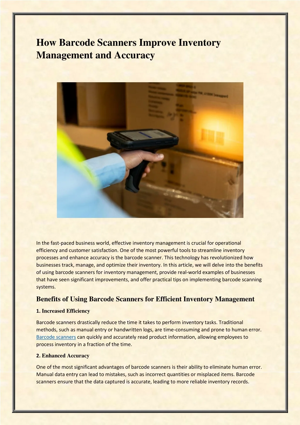 PPT - How Barcode Scanners Improve Inventory Management and Accuracy ...