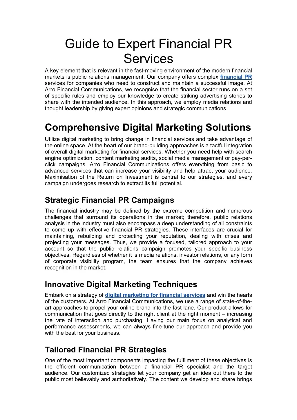 PPT - Guide to Expert Financial PR Services PowerPoint Presentation ...