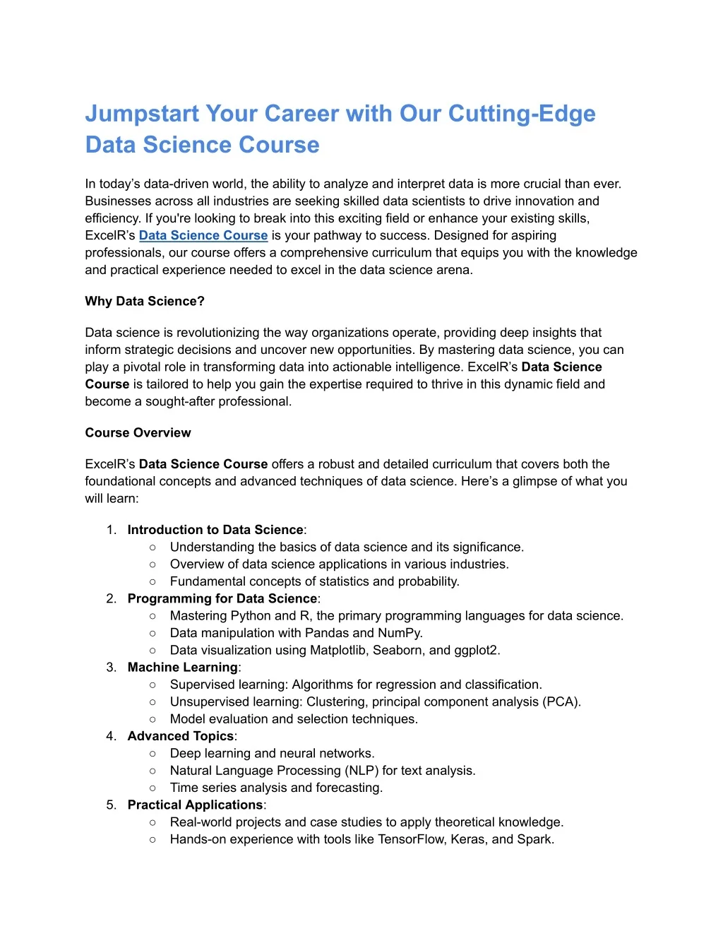 PPT - Jumpstart Your Career with Our Cutting-Edge Data Science Course ...