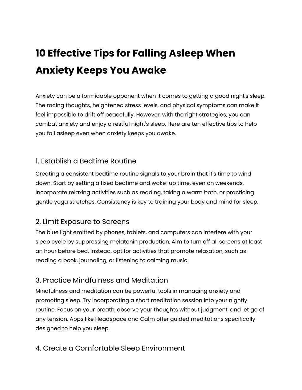 PPT - 10 Effective Tips for Falling Asleep When Anxiety Keeps You Awake ...