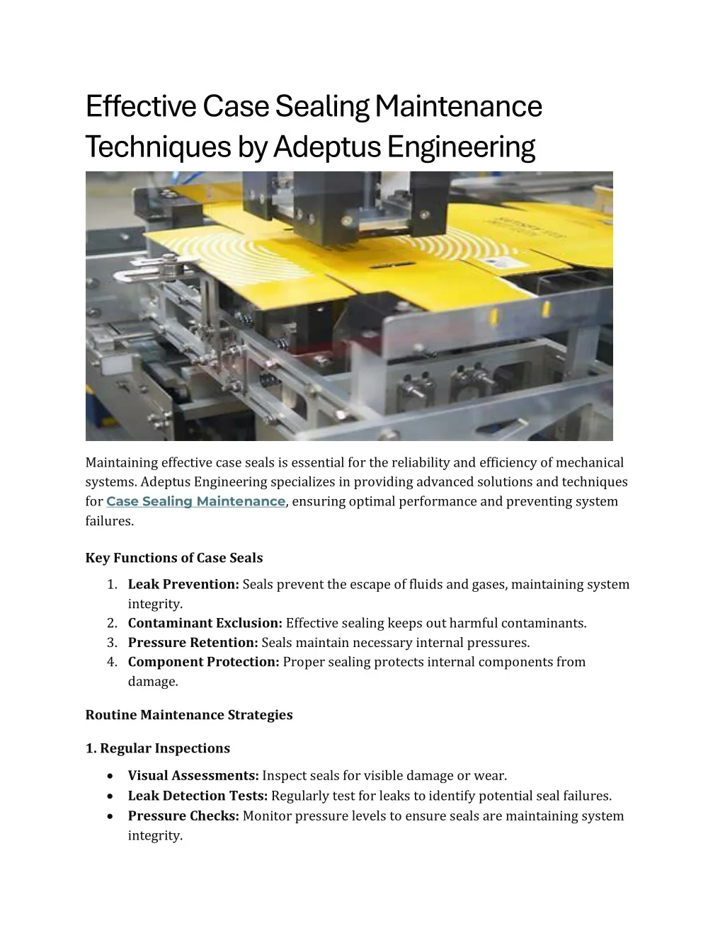 PPT - Effective Case Sealing Maintenance Techniques by Adeptus ...