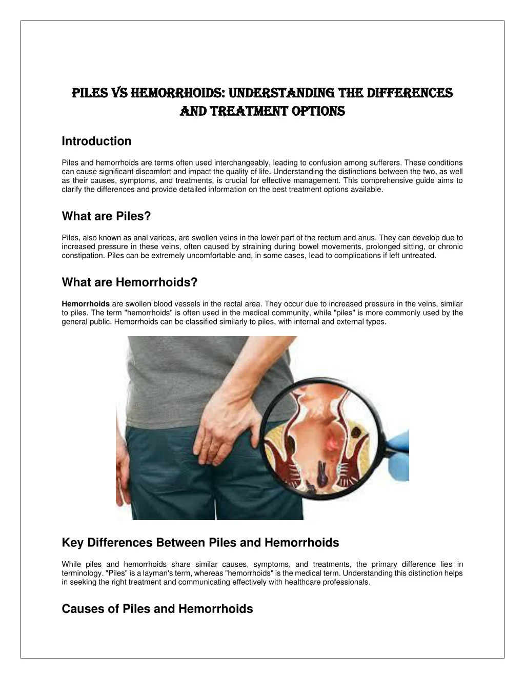 PPT - Piles vs Hemorrhoids: Understanding the Differences PowerPoint ...