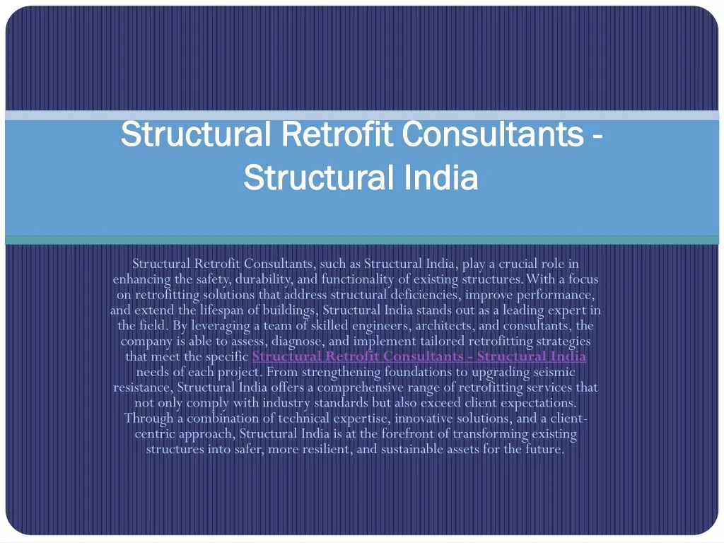 PPT - Structural Retrofit Consultants - Structural India PowerPoint ...