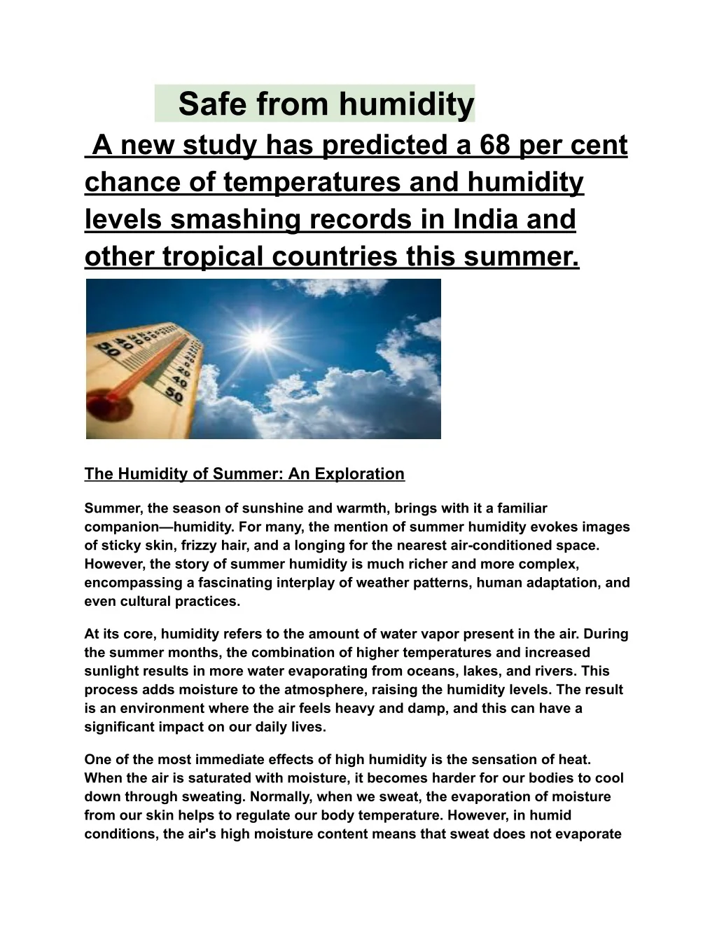 PPT - Safe from humidity PowerPoint Presentation, free download - ID ...