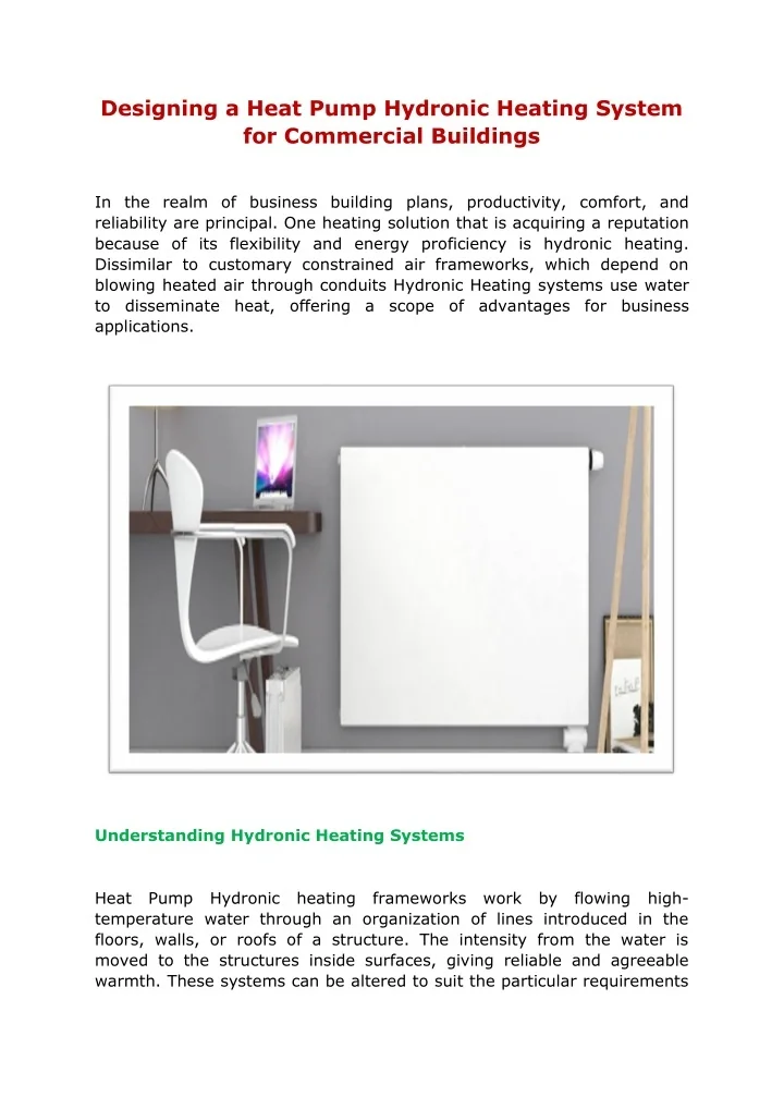 PPT - Designing a Heat Pump Hydronic Heating System for Commercial ...