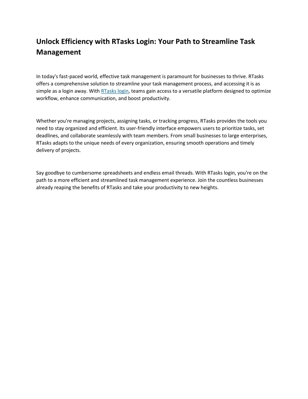 PPT - Unlock Efficiency with RTasks Login Your Path to Streamline Task ...