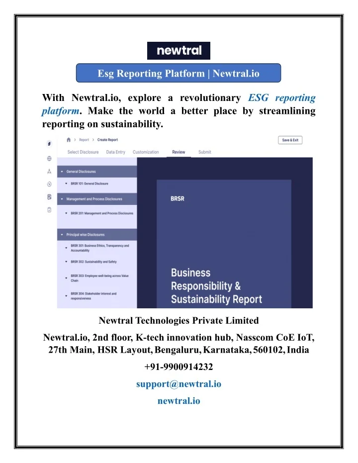 PPT - Esg Reporting Platform Newtral.io PowerPoint Presentation, free ...