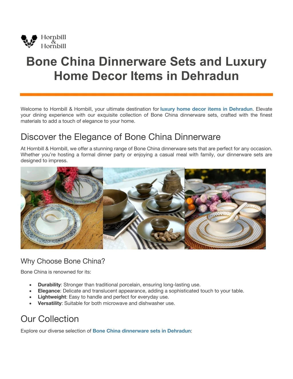 PPT - Bone China Dinnerware Sets and Luxury Home Decor Items in ...