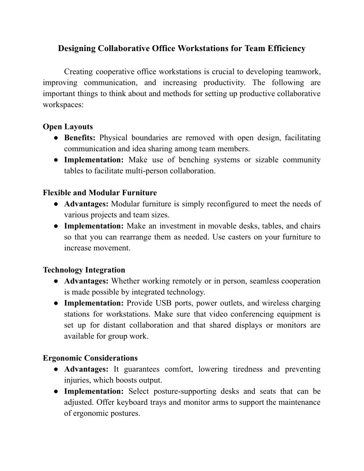 PPT - Designing Collaborative Office Workstations for Team Efficiency ...