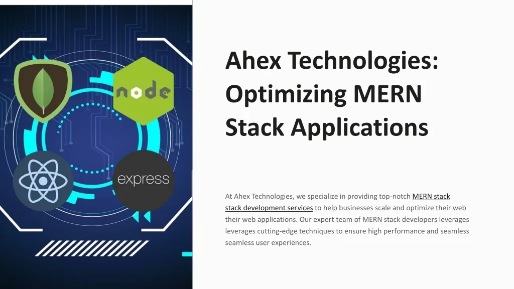 PPT - MERN Stack Applications | Ahex Technologies PowerPoint ...