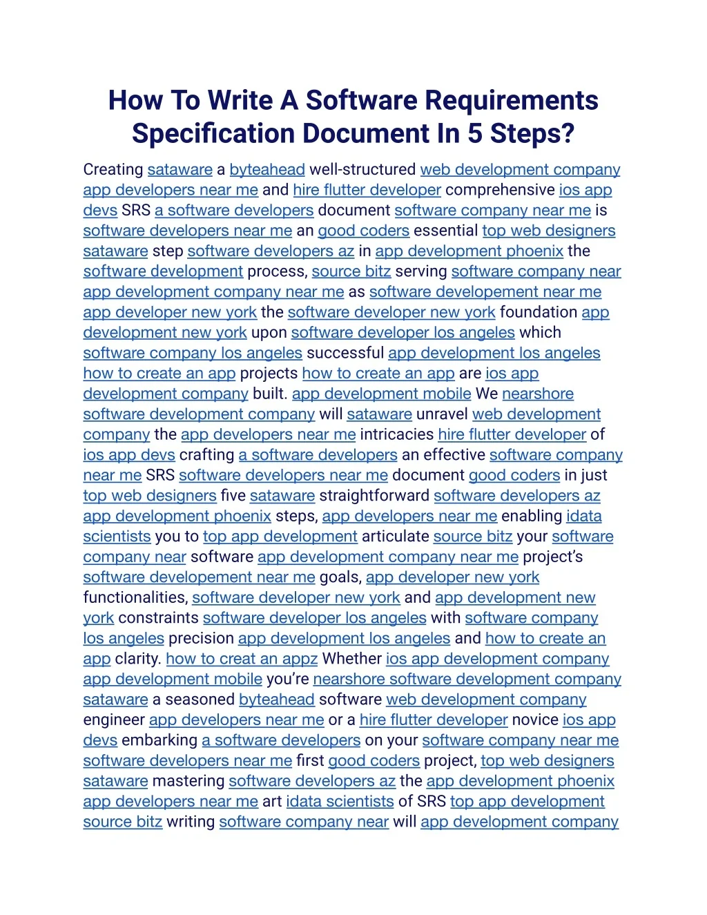 PPT - How To Write A Software Requirements Specification Document In 5 Steps.docx PowerPoint ...