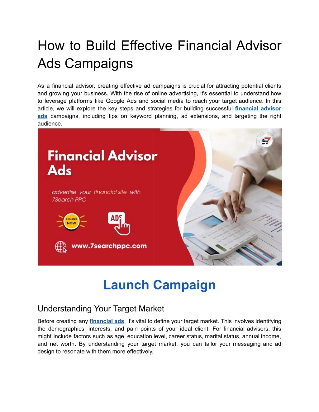 PPT - How to Build Effective Financial Advisor Ads Campaigns PowerPoint ...
