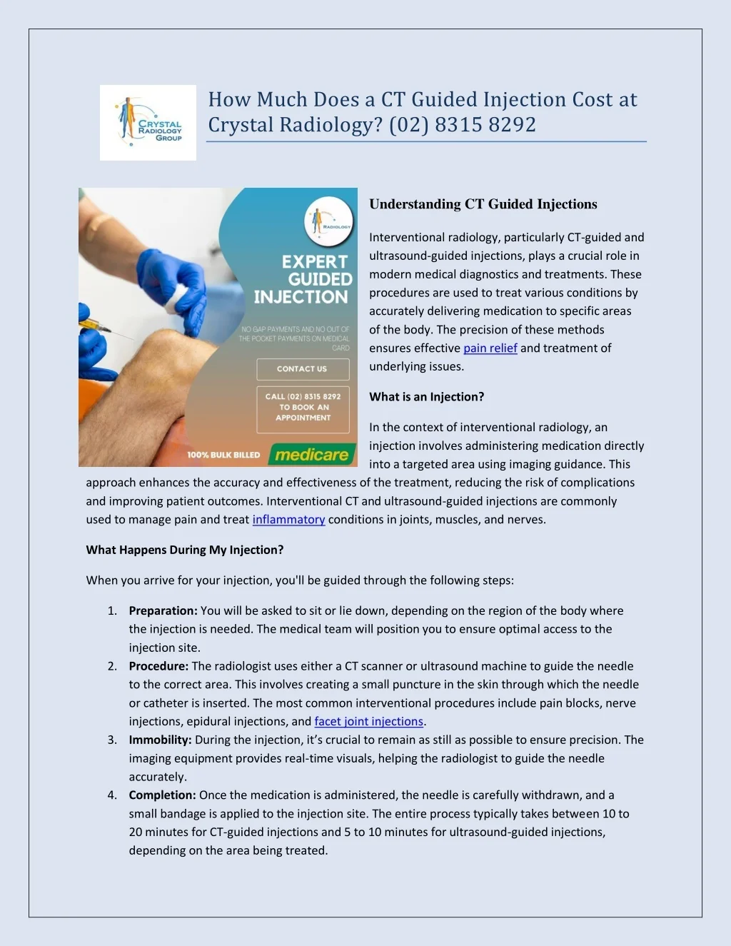 PPT - How Much Does a CT Guided Injection Cost at Crystal Radiology ...