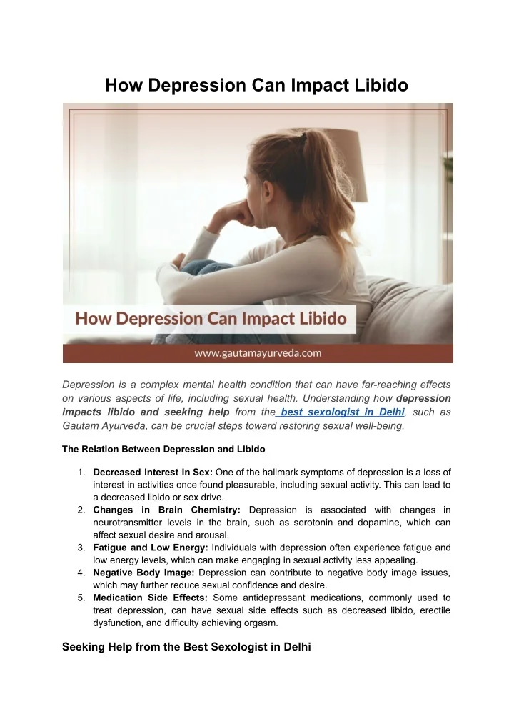 PPT - How Depression Can Impact Libido PowerPoint Presentation, free ...