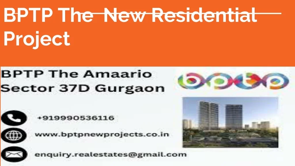PPT - BPTP The New Residential Project PowerPoint Presentation, free ...