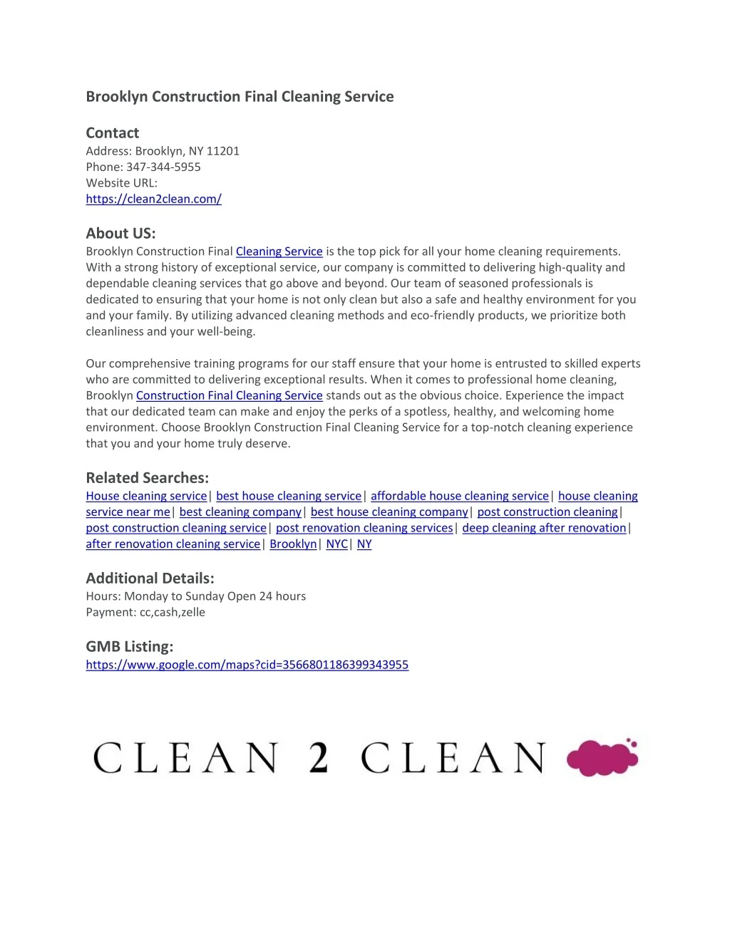 PPT - Brooklyn Construction Final Cleaning Service PowerPoint ...