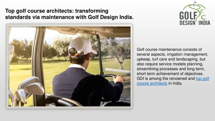 PPT - Top golf course architects transforming standards via maintenance ...