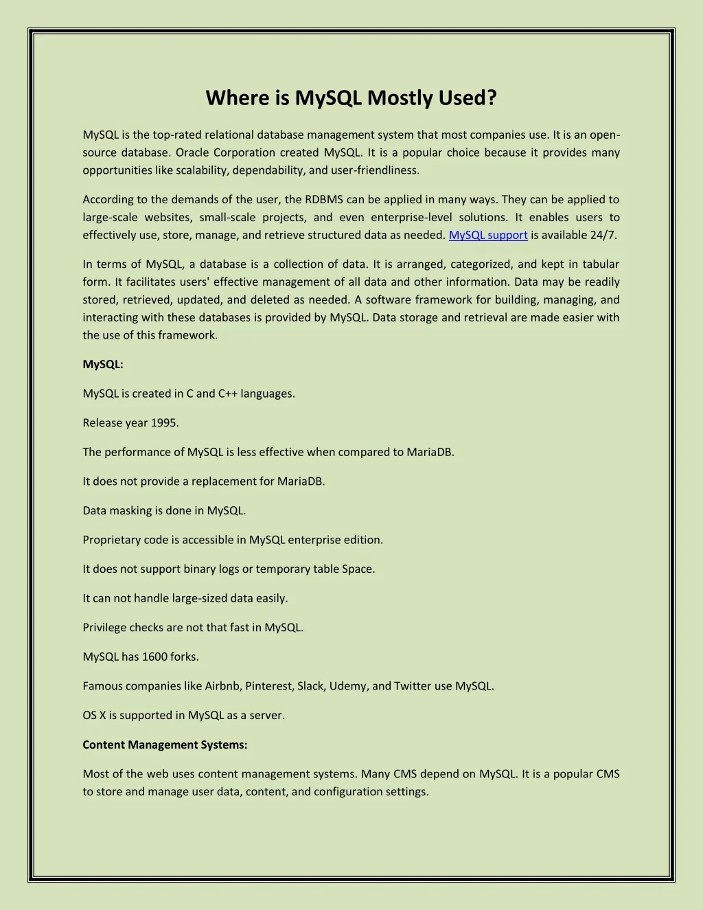 PPT - Where is MySQL Mostly Used PowerPoint Presentation, free download ...