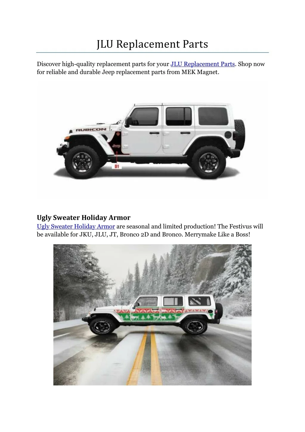 PPT - JLU Replacement Parts PowerPoint Presentation, free download - ID ...