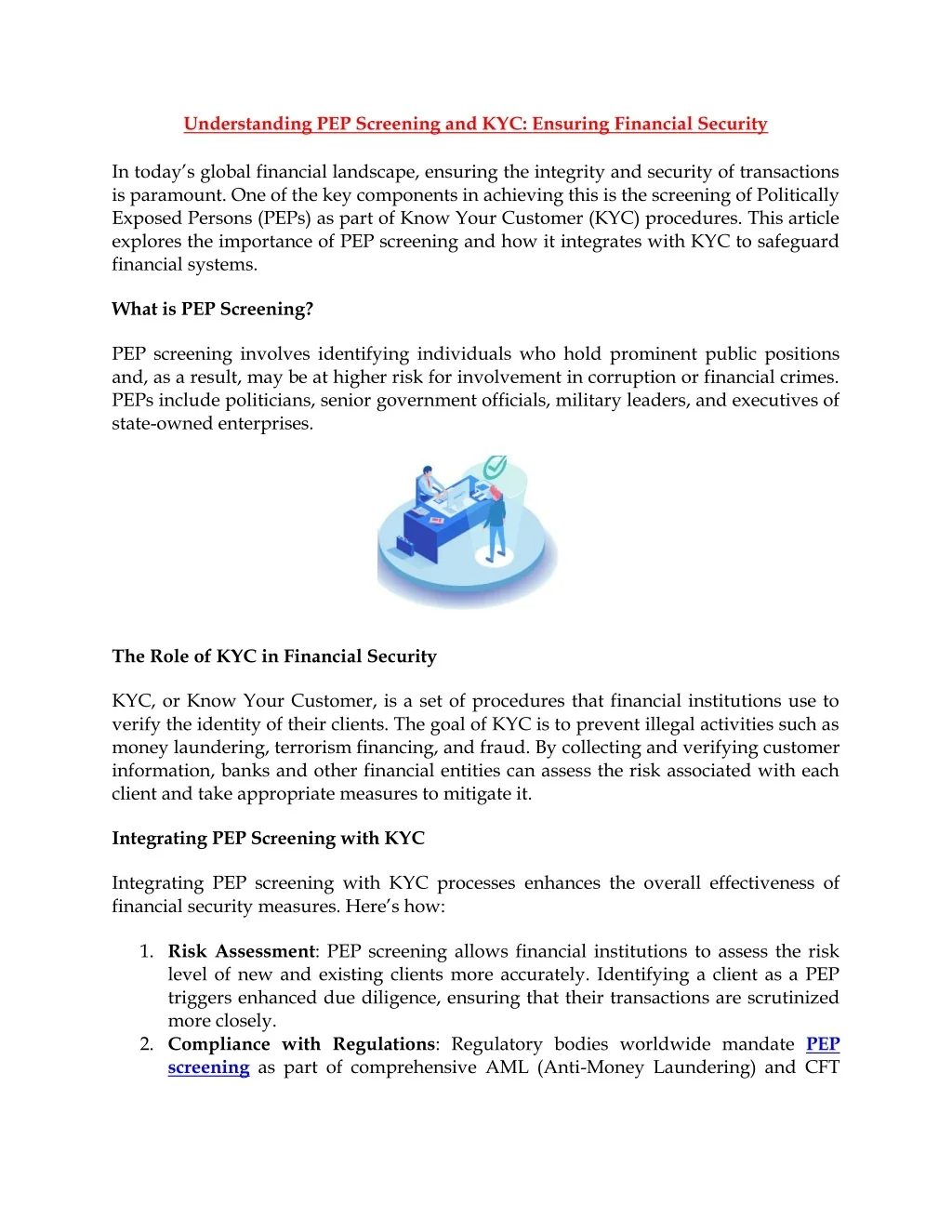 PPT - Understanding PEP Screening and KYC Ensuring Financial Security ...