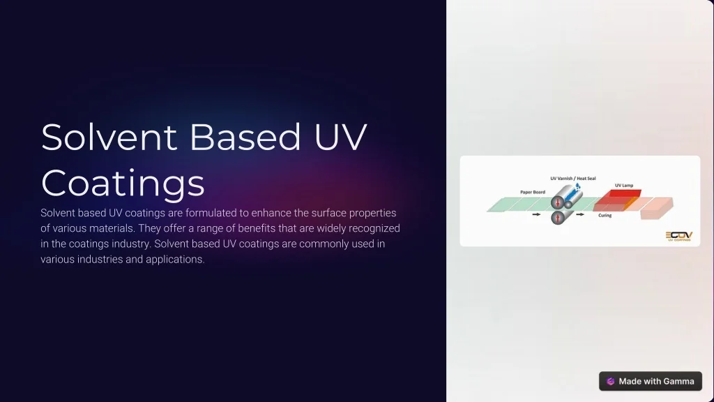 PPT - Solvent Based UV Coatings PowerPoint Presentation, free download ...