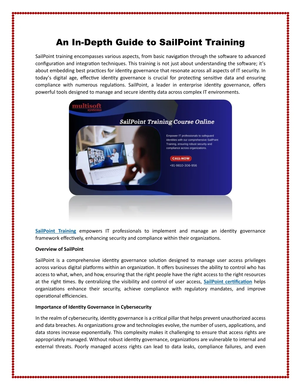 PPT - An In-Depth Guide to SailPoint Training PowerPoint Presentation ...