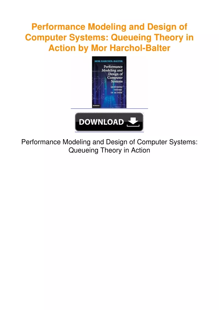 Ppt Performance Modeling And Design Of Computer Systems Queueing Theory In Powerpoint