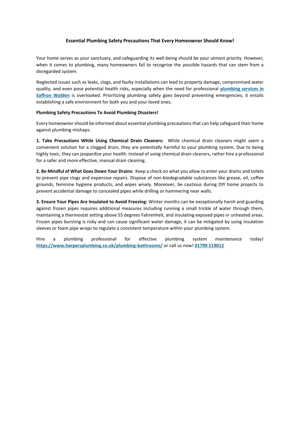 PPT - Essential Plumbing Safety Precautions That Every Homeowner Should ...