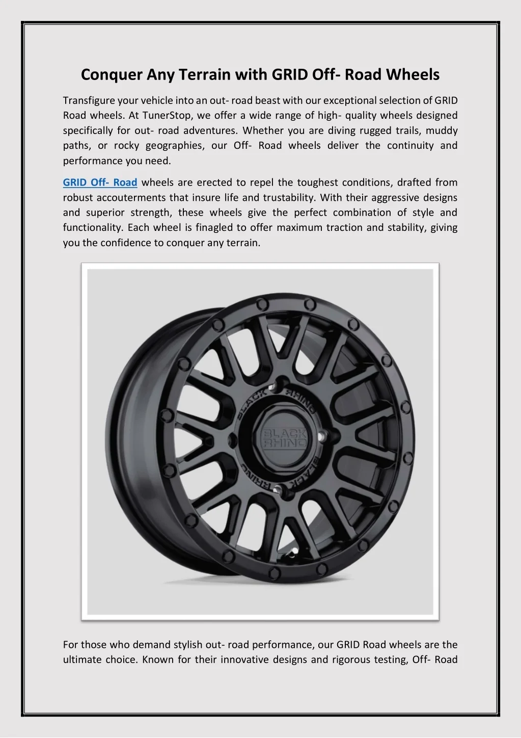 PPT - Conquer Any Terrain with GRID Off- Road Wheels PowerPoint ...