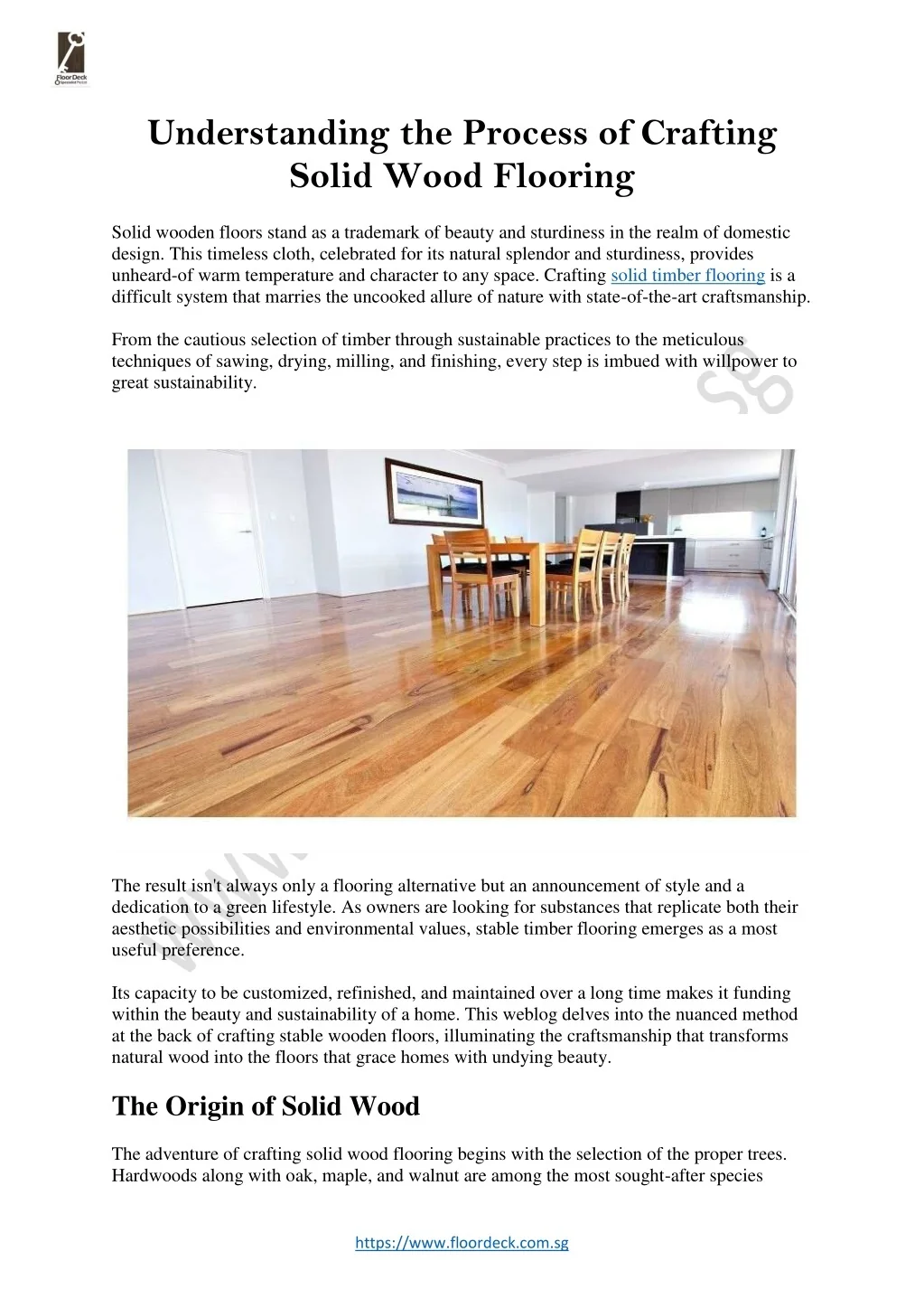 PPT - Understanding the Process of Crafting Solid Wood Flooring ...