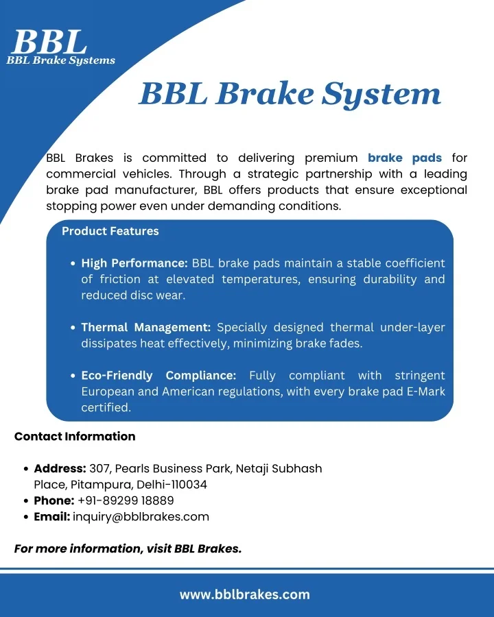 PPT - Commercial Vehicle Brake Pads - BBL Brakes PowerPoint ...