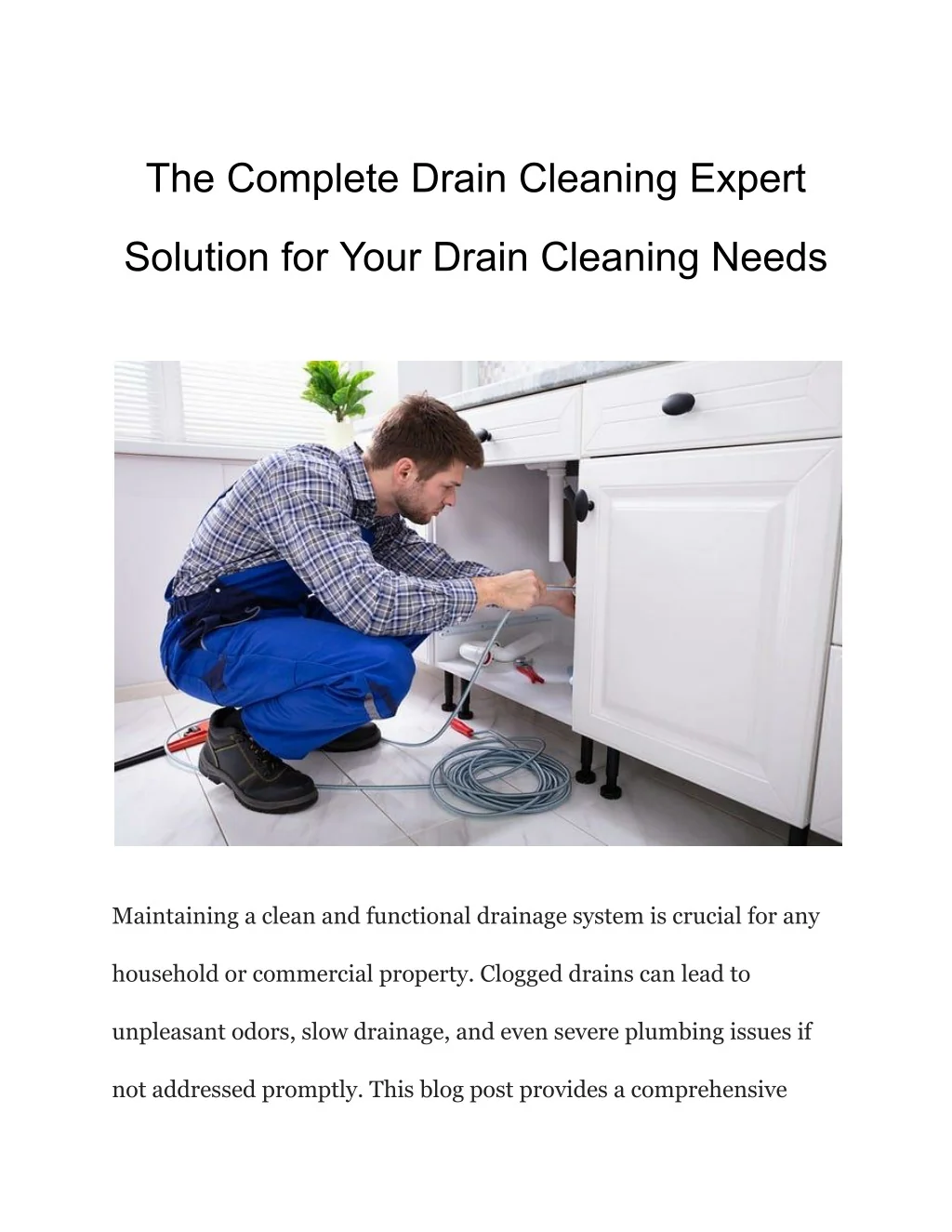 PPT - The Complete Drain Cleaning Expert Solution for Your Drain ...
