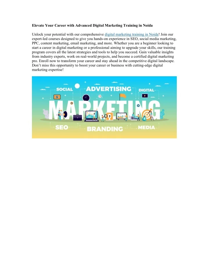 PPT - Elevate Your Career with Advanced Digital Marketing Training in ...