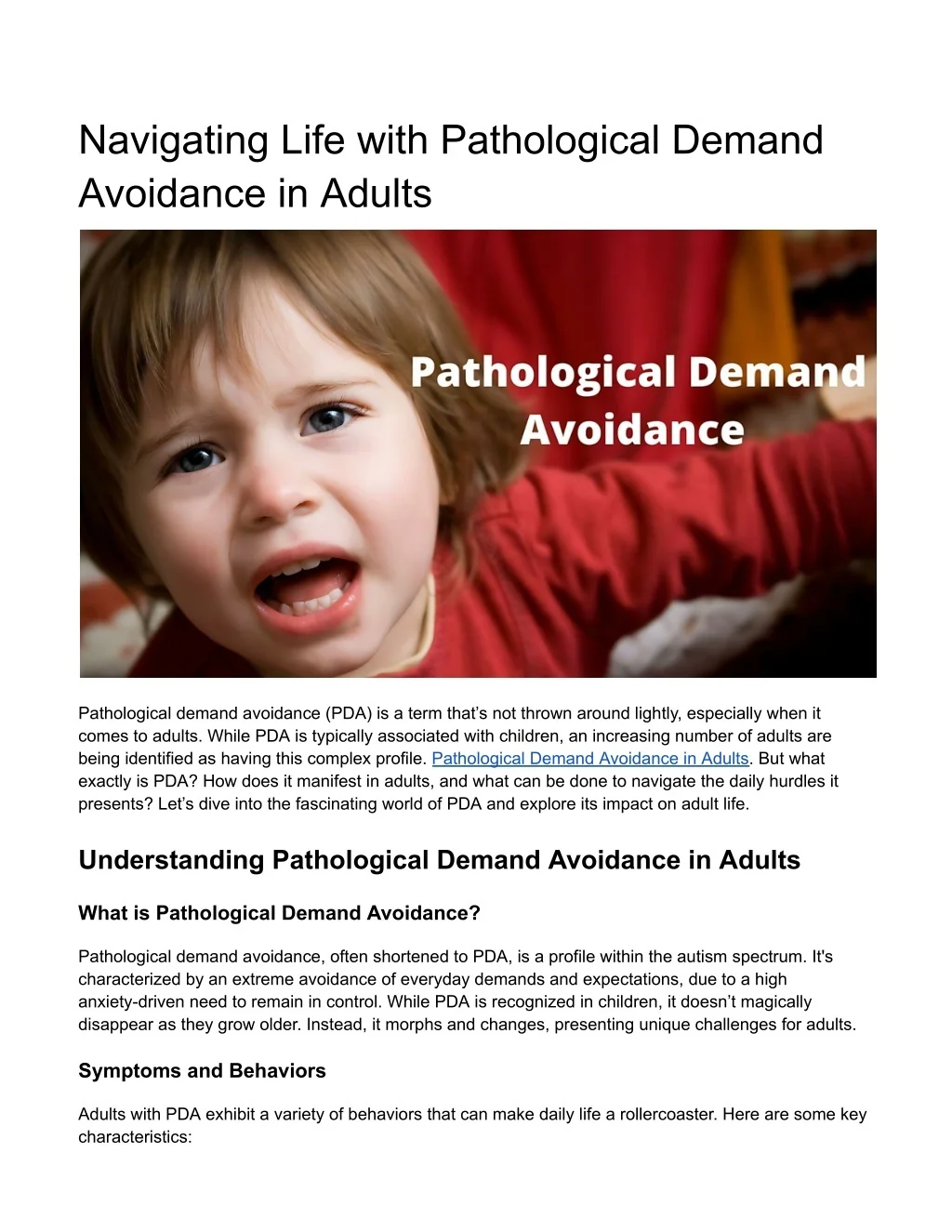 PPT - Navigating Life with Pathological Demand Avoidance in Adults ...