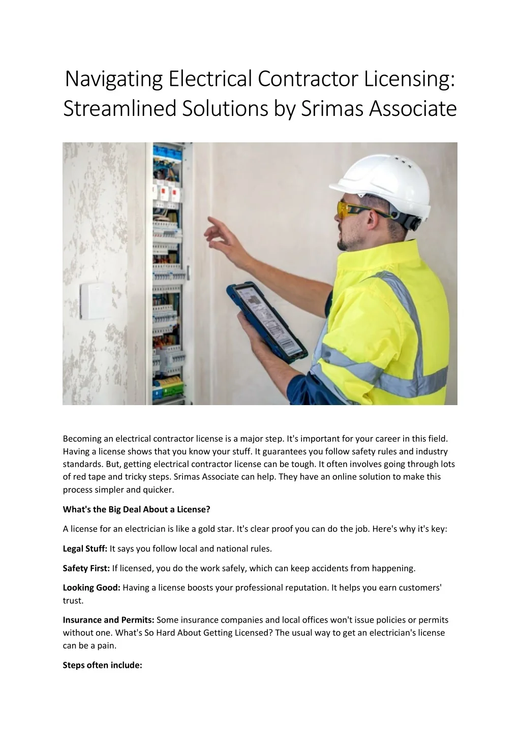 PPT - Navigating Electrical Contractor Licensing PowerPoint ...
