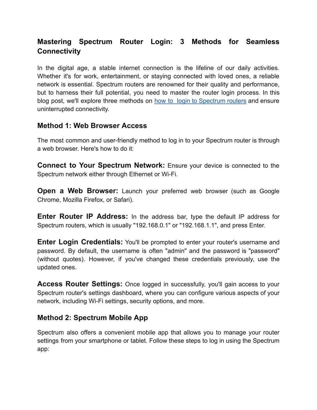 PPT - Mastering Spectrum Router Login: 3 Methods for Seamless ...