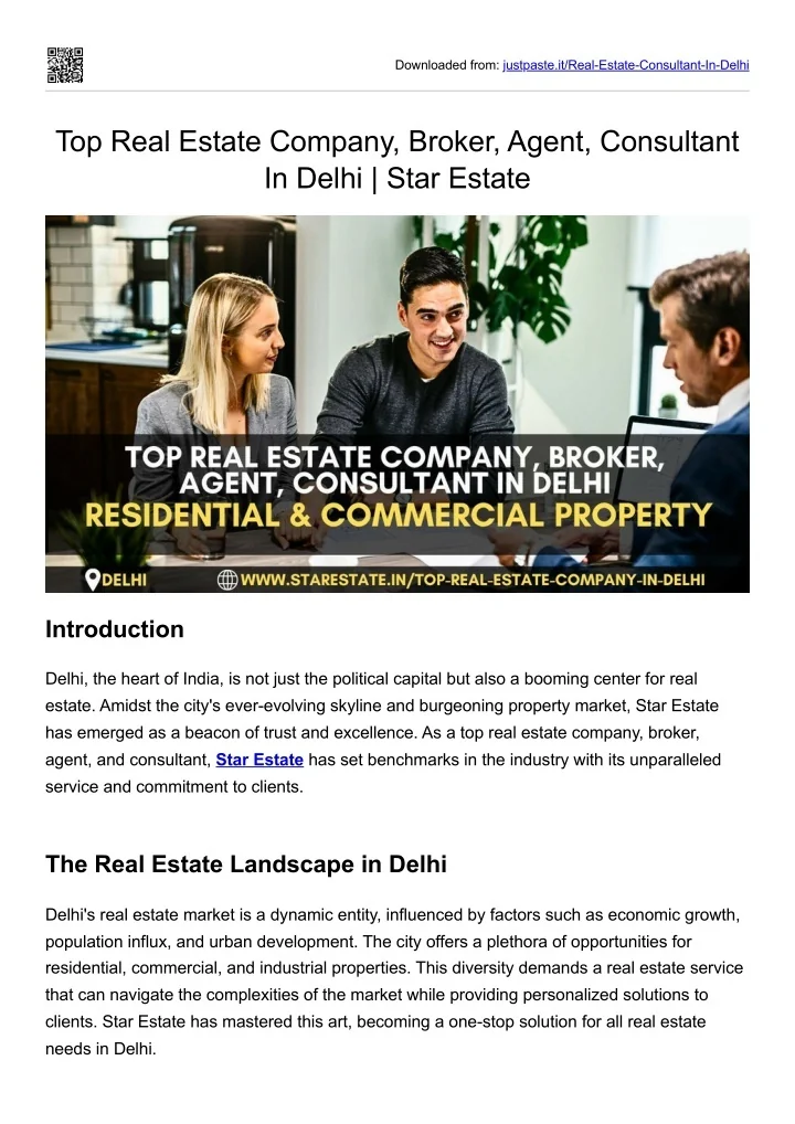 PPT - Top Real Estate Company, Broker, Agent, Consultant In Delhi ...