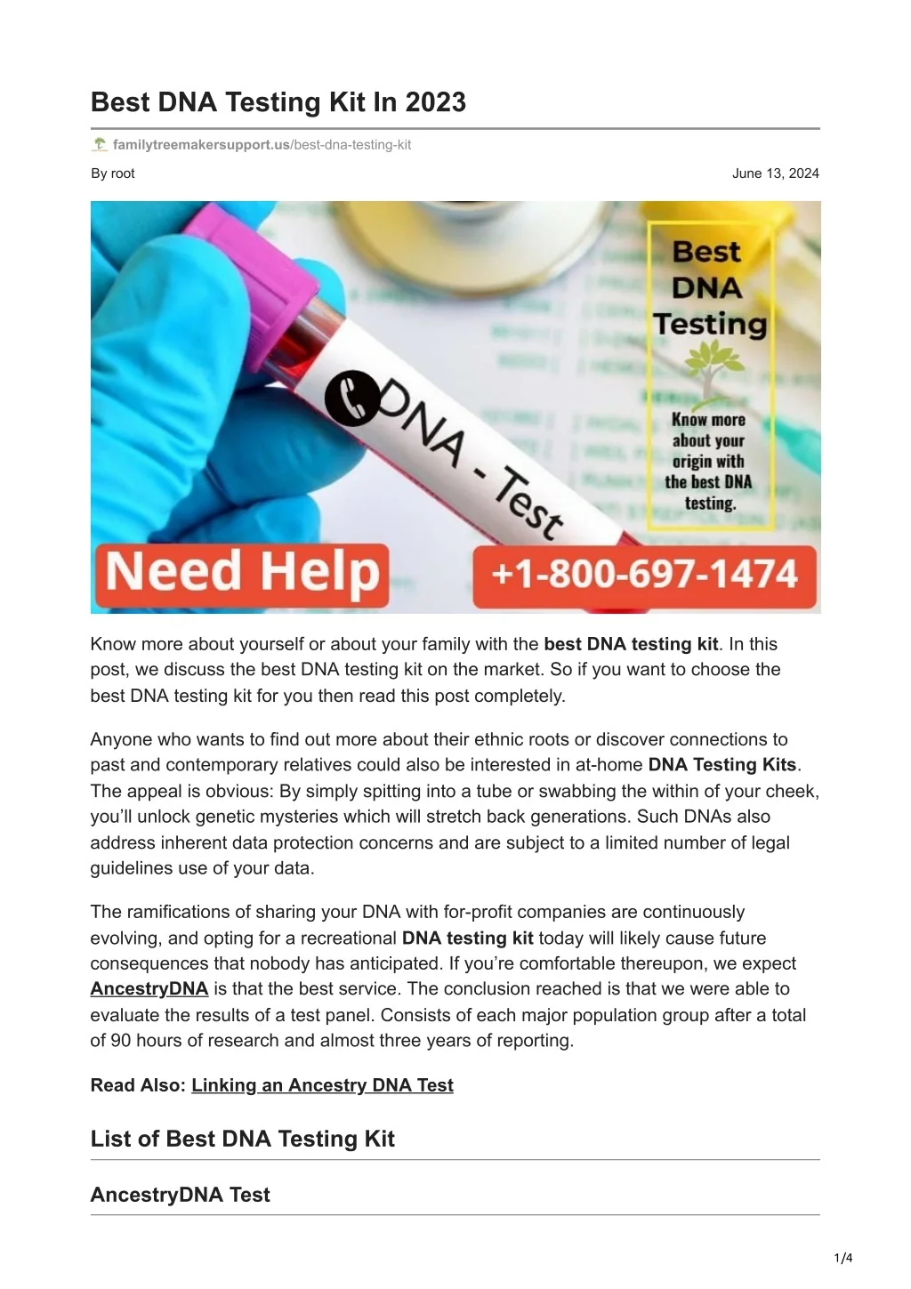 PPT - Best DNA Testing Kit In 2023 PowerPoint Presentation, free ...