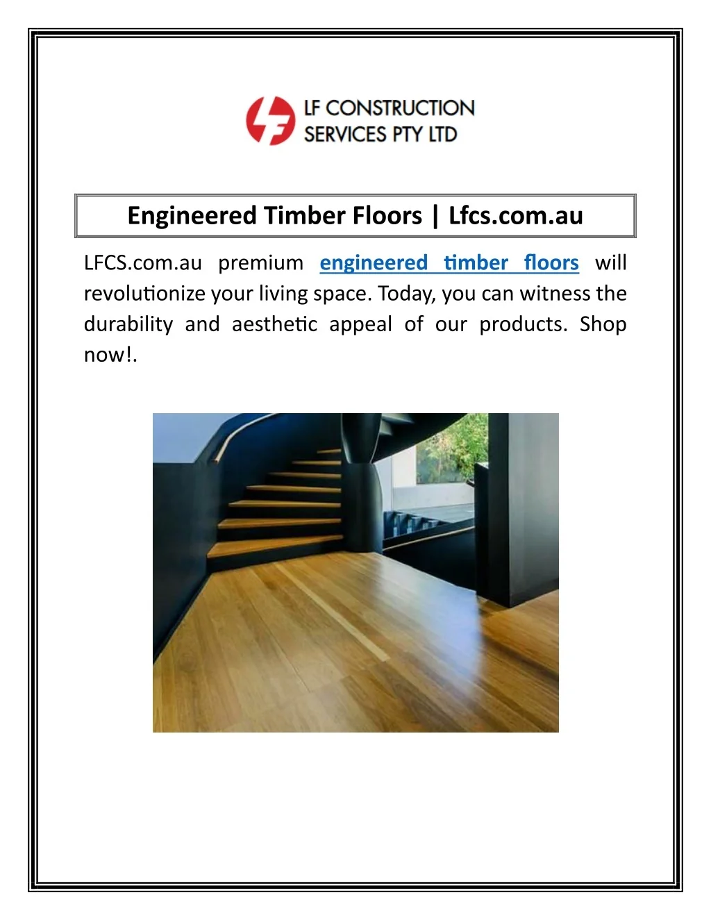 PPT - Engineered Timber Floors | Lfcs.com.au PowerPoint Presentation ...