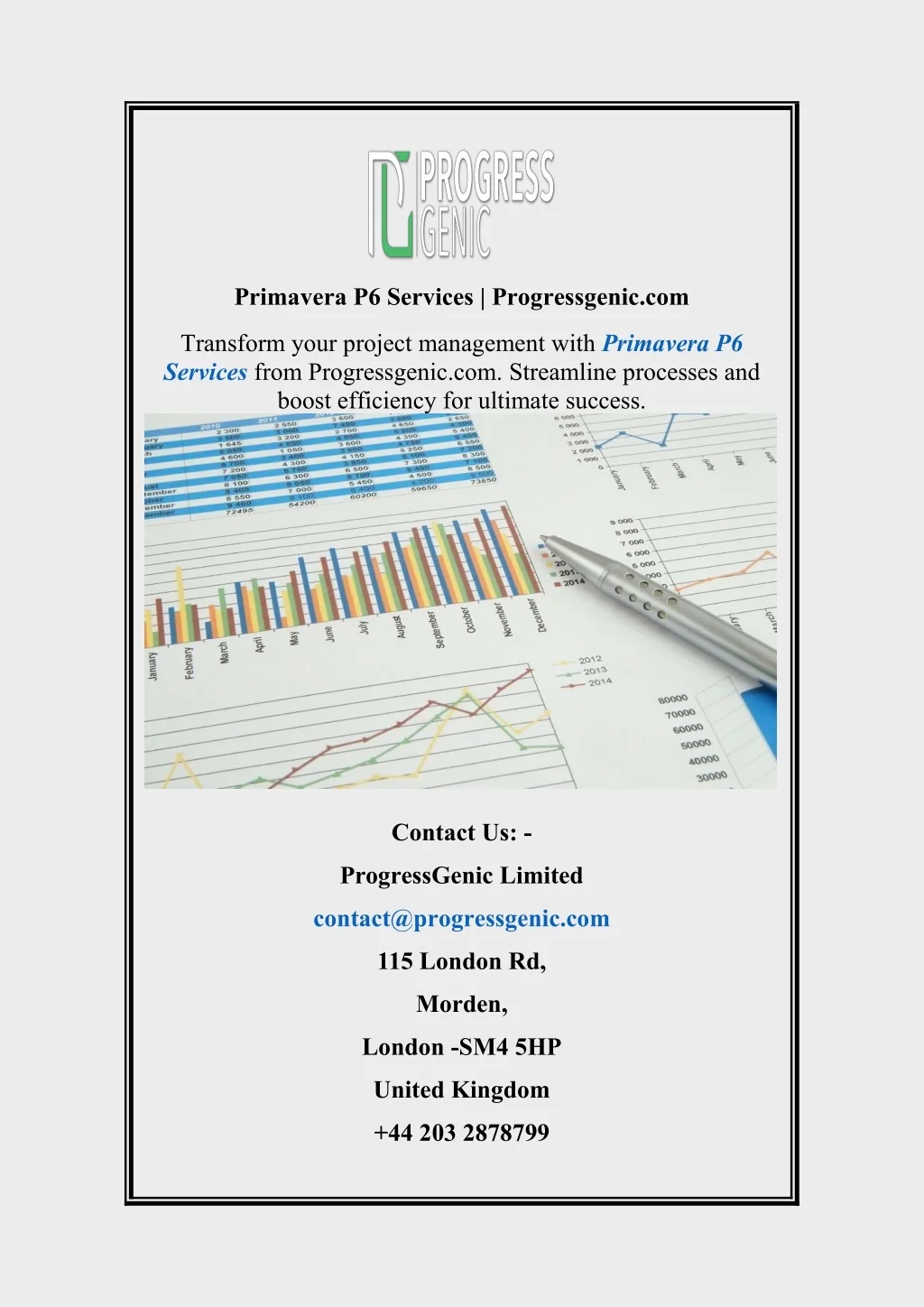 PPT - Primavera P6 Services | Progressgenic.com PowerPoint Presentation ...