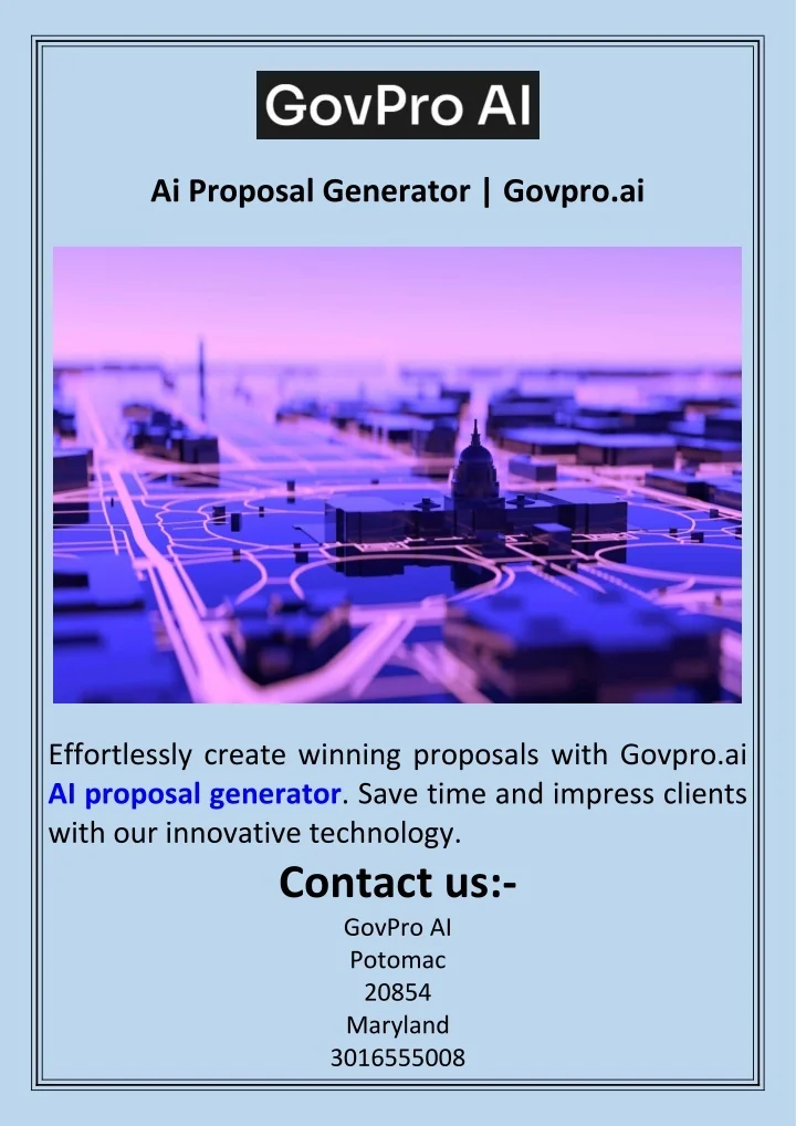 PPT - Ai Proposal Generator Govpro.ai PowerPoint Presentation, free ...