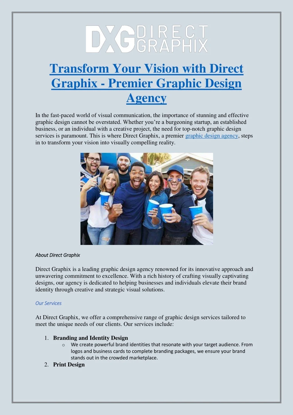 PPT - Transform Your Vision with Direct Graphix PowerPoint Presentation ...